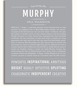 Murphy (male) | Name Art Print – Name Stories