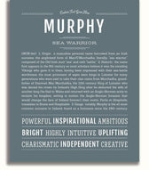 Murphy Personalized Name Meaning Art Prints – Name Stories