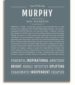 Murphy (male) | Name Art Print – Name Stories