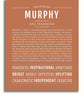 Murphy Personalized Name Meaning Art Prints – Name Stories