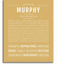 Murphy Personalized Name Meaning Art Prints – Name Stories