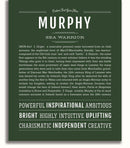 Murphy (male) | Name Art Print – Name Stories