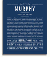 Murphy Personalized Name Meaning Art Prints – Name Stories