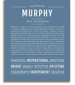 Murphy (male) | Name Art Print – Name Stories