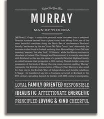 Murray | Name Art Print – Name Stories