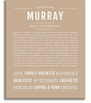 Murray | Name Art Print – Name Stories