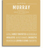 Murray Personalized Name Meaning Art Prints – Name Stories