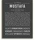 Mustafa Personalized Name Meaning Art Prints – Name Stories