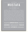 Mustafa | Name Art Print – Name Stories