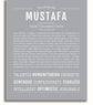 Mustafa | Name Art Print – Name Stories