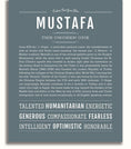 Mustafa | Name Art Print – Name Stories