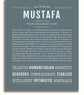 Mustafa Personalized Name Meaning Art Prints – Name Stories