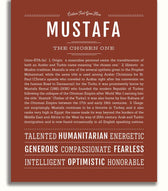 Mustafa | Name Art Print – Name Stories