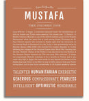 Mustafa | Name Art Print – Name Stories