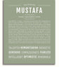 Mustafa Personalized Name Meaning Art Prints – Name Stories