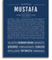 Mustafa Personalized Name Meaning Art Prints – Name Stories