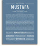 Mustafa | Name Art Print – Name Stories