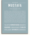 Mustafa | Name Art Print – Name Stories