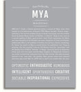 Mya | Name Art Print – Name Stories