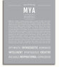 Mya Personalized Name Meaning Art Prints – Name Stories