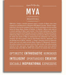 Mya | Name Art Print – Name Stories