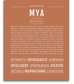 Mya | Name Art Print – Name Stories