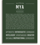 Mya | Name Art Print – Name Stories