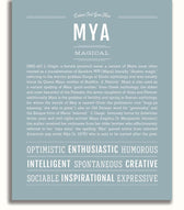 Mya | Name Art Print – Name Stories