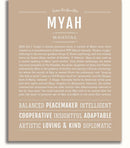 Myah | Name Art Print – Name Stories