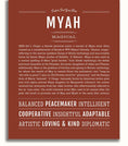 Myah Personalized Name Meaning Art Prints – Name Stories