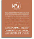 Myah | Name Art Print – Name Stories