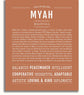 Myah | Name Art Print – Name Stories