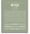 Myah | Name Art Print – Name Stories