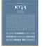 Myah | Name Art Print – Name Stories