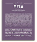 Myla | Name Art Print – Name Stories