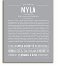 Myla | Name Art Print – Name Stories