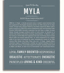 Myla | Name Art Print – Name Stories