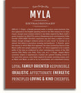 Myla Personalized Name Meaning Art Prints – Name Stories