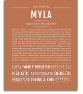 Myla | Name Art Print - Personalized Custom Gifts – Name Stories