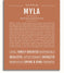 Myla | Name Art Print – Name Stories