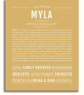 Myla | Name Art Print – Name Stories
