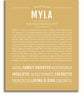 Myla Personalized Name Meaning Art Prints – Name Stories