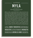 Myla | Name Art Print – Name Stories