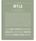 Myla | Name Art Print – Name Stories