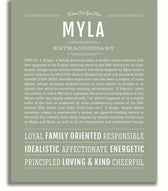 Myla | Name Art Print – Name Stories
