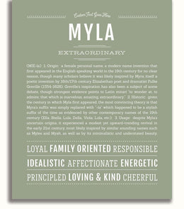 Myla | Name Art Print – Name Stories