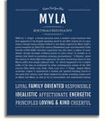 Myla | Name Art Print – Name Stories