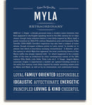 Myla | Name Art Print – Name Stories