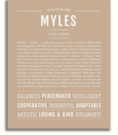 Myles | Name Art Print – Name Stories