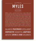 Myles Personalized Name Meaning Art Prints – Name Stories